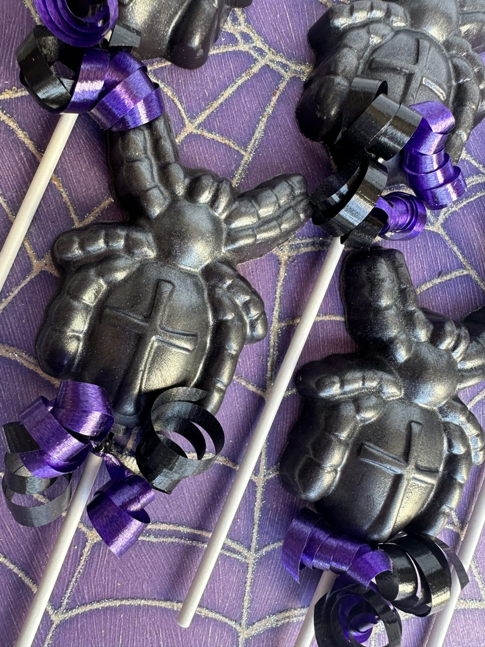 12-Creepy Spider Lollipops For Halloween School Party/Trick or Treators ...